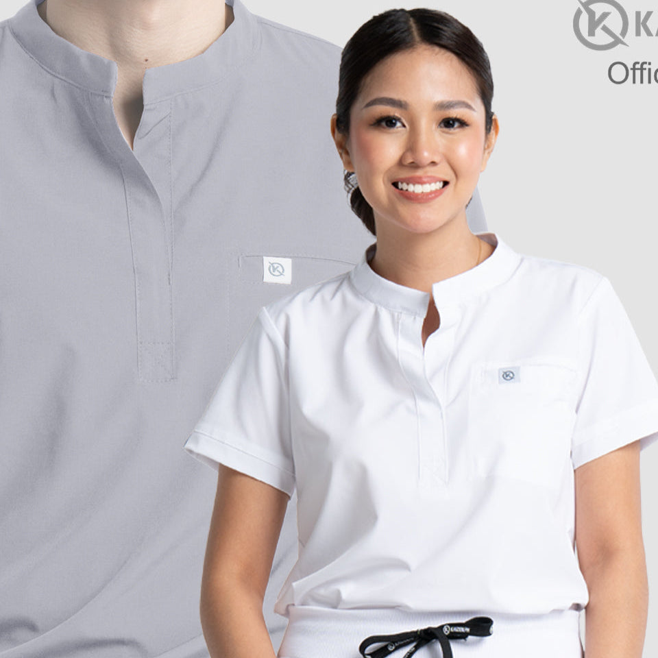 KSS2G-17 Mandarin Collar Top – Kaizen.PH Healthcare Apparel