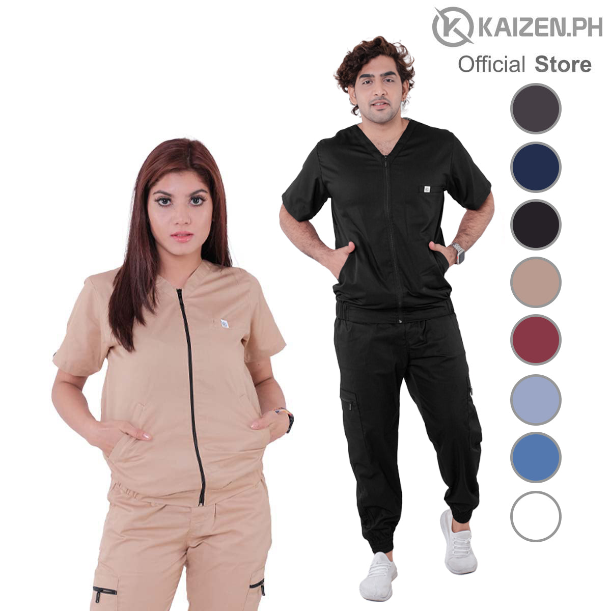 KSS-14 Plain Full-Zipper – Kaizen.PH Healthcare Apparel