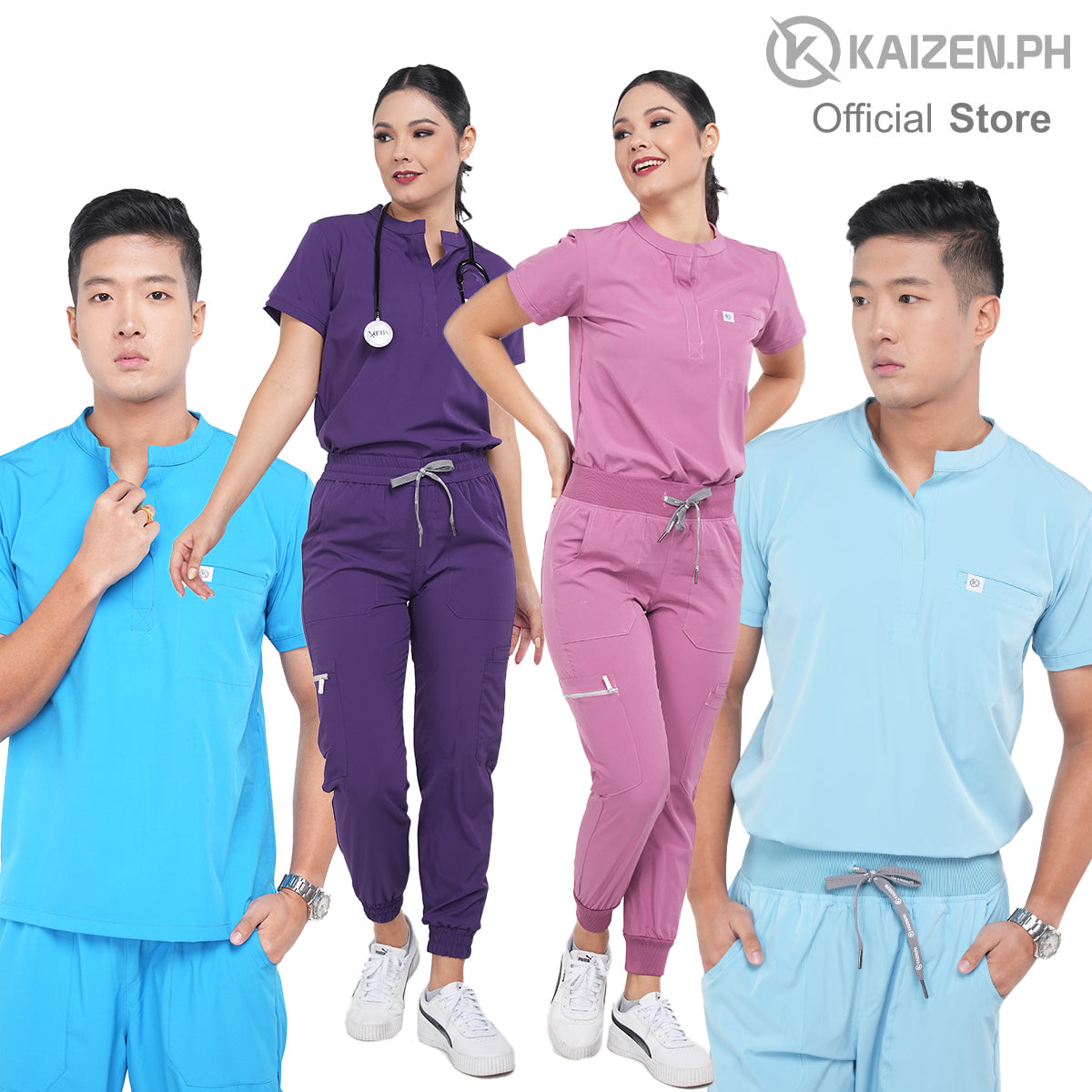 KSS2G-17 Mandarin Collar Top – Kaizen.PH Healthcare Apparel