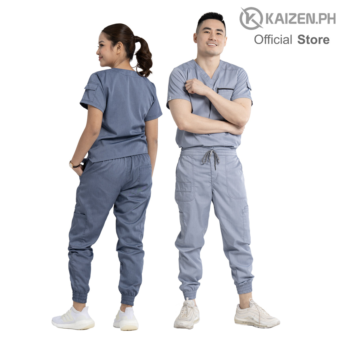Scrub Suit 1st Gen KSS-38 Zipper Pocket Top, Cargo Jogger Pants Denim ...