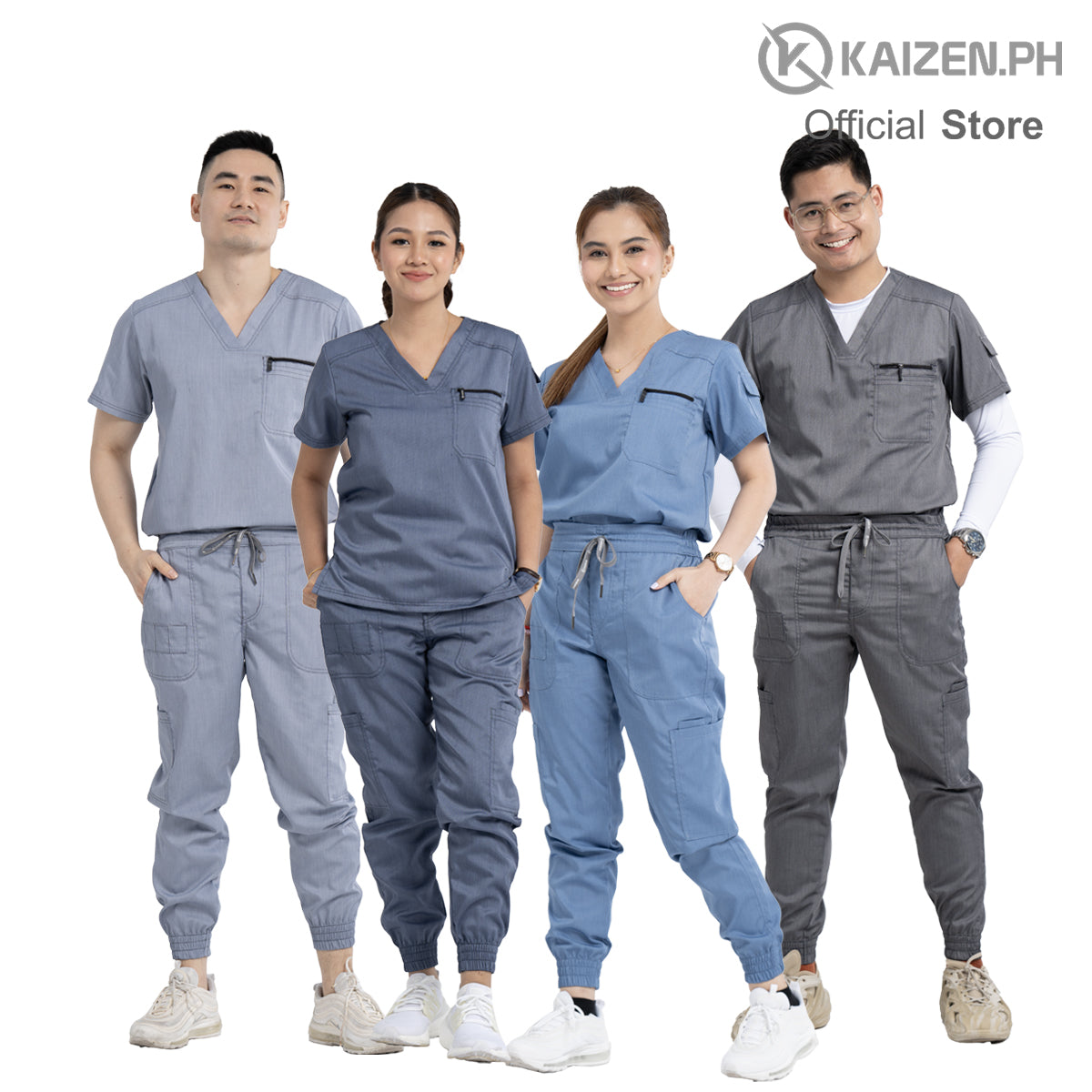 Scrub Suit 1st Gen KSS-38 Zipper Pocket Top, Cargo Jogger Pants Denim ...