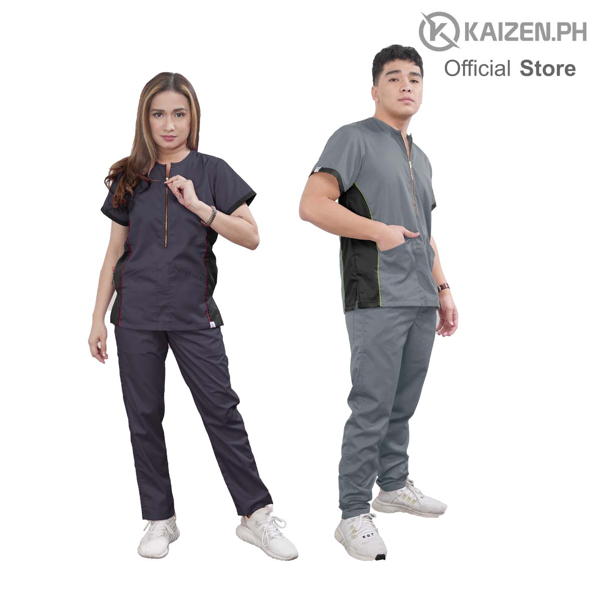 KSS-15 Tri-Color Half Zipper Series – Kaizen.PH Healthcare Apparel
